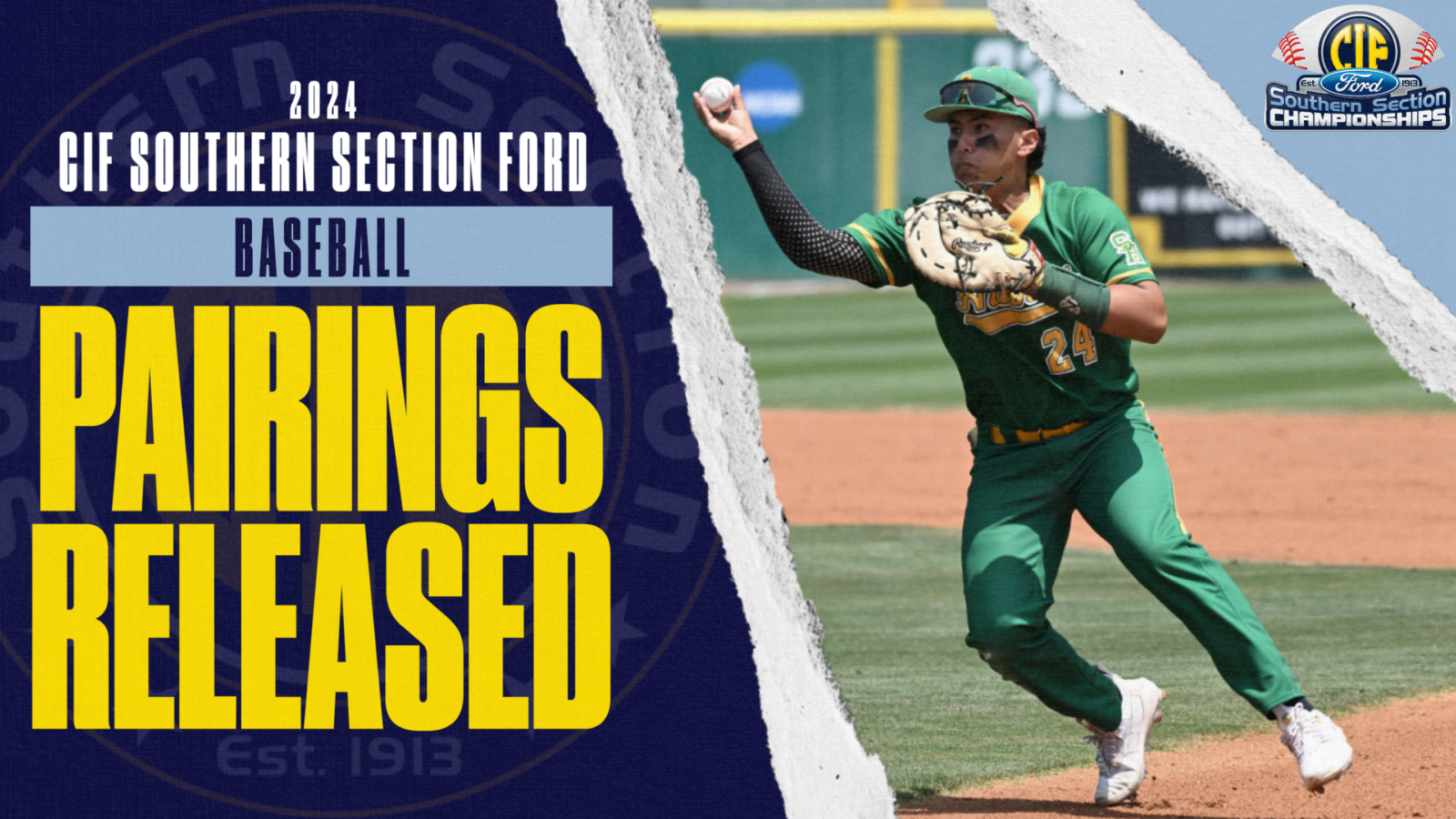 Pairings Announced For 2024 CIF Southern Section Ford Baseball